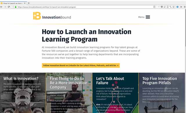 How to Launch an Innovation Training Program